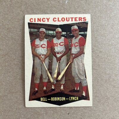 1960 Topps Baseball Cincy Clouters Bell Frank Robinson Jerry Lynch Card ...