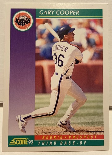 1992 Score Gary Cooper Rookie Houston Astros #840 | eBay