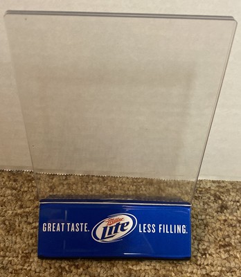2004 MILLER LITE Beer Table Tent Bar Menu Advertisement Holder Man Cave ...
