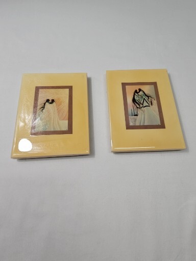 Vintage William Bill Rabbit American Native Indian Art Ceramic Tiles ...