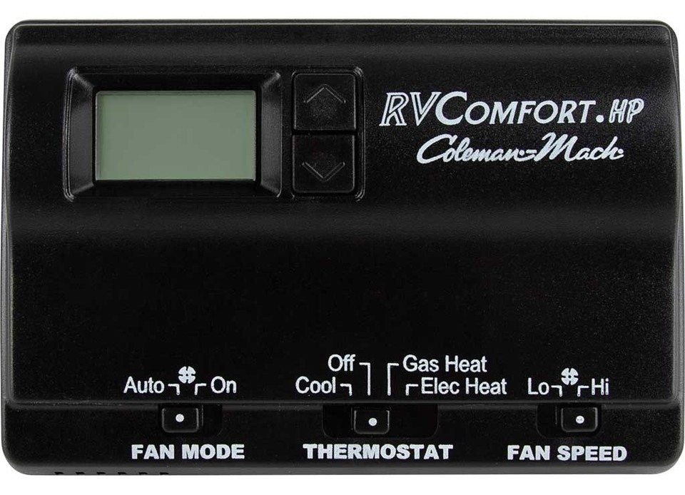 Coleman-Mach 8530-3381 Wall Thermostat Digital Heat Pump w/Plug Black ...