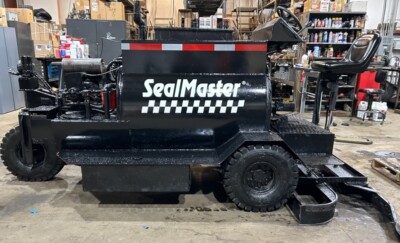 Seal Master sealcoating Squeegee machine asphalt Honda motor hydraulic ...