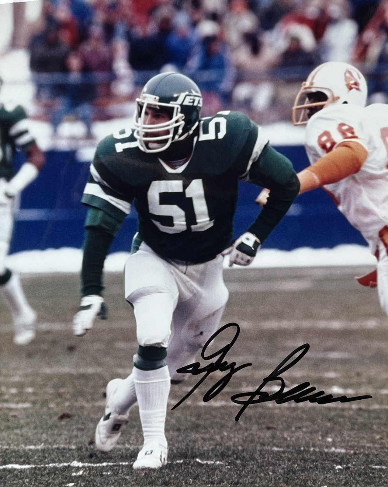 Greg Buttle SIGNED Autographed 8x10 New York NY JETS LB #51 K9 COA | eBay