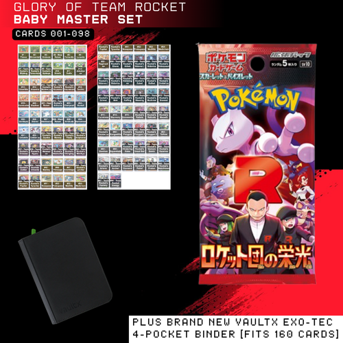 Pokémon Glory of Team Rocket Baby-Master Set 1–98 in New VaultX Binder ...
