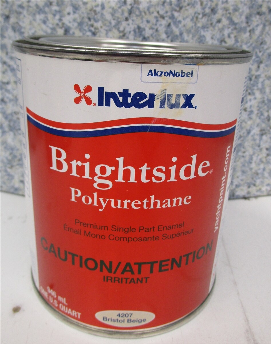 INTERLUX 4207 BRISTON BEIGE 1 Quart Brightside Polyurethane Enamel ...