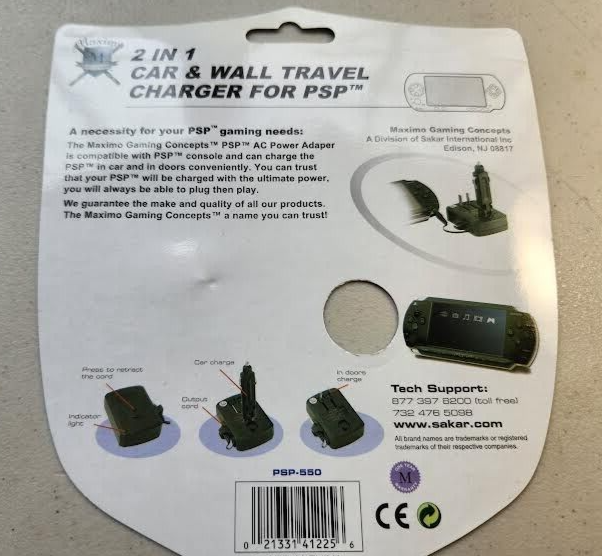 LOT OF 3 Home AC & Car DC Chargers Power Adapters For PSP - Free ...