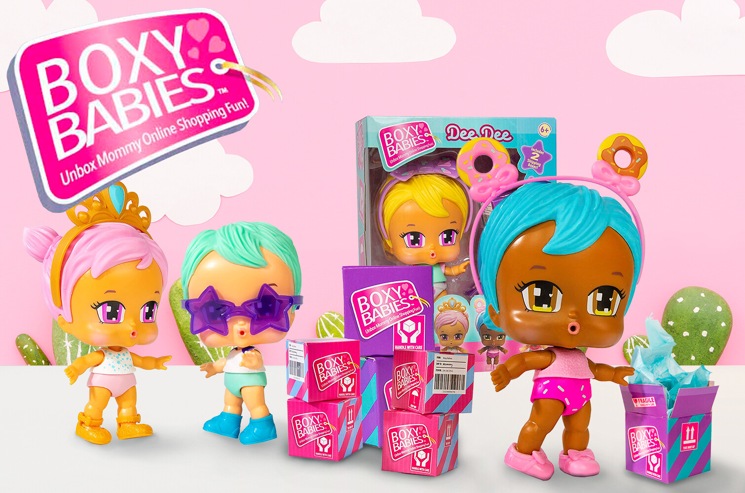 Boxy Babies Twins Set Collectible Fashion Toys - Baby Girls Paisley ...