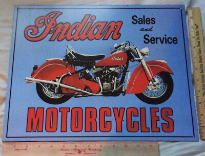Indian Parts & Service sign vintage collectible old USA biker ...