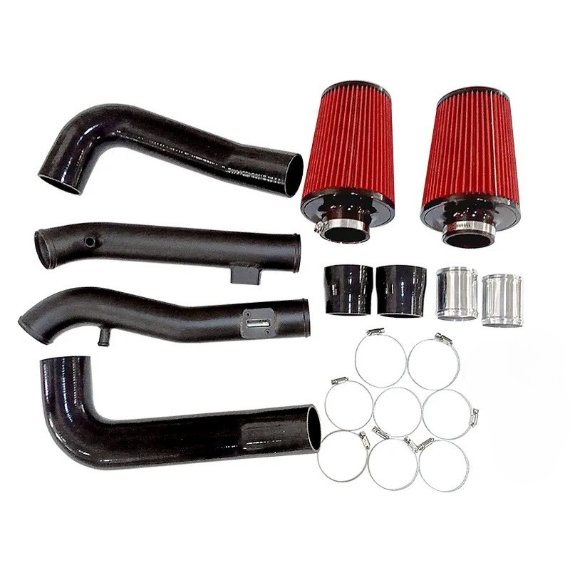 For Nissan Infiniti 370Z / G37 Q60 Dual Cold Air 3" Intake Kit+Red Air ...