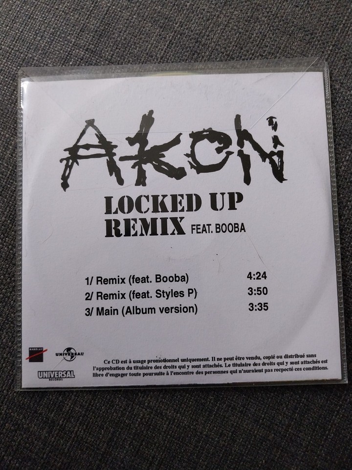 AKON CD PROMO France LOCKED UP REMIX FEAT BOOBA AND STYLES P | eBay