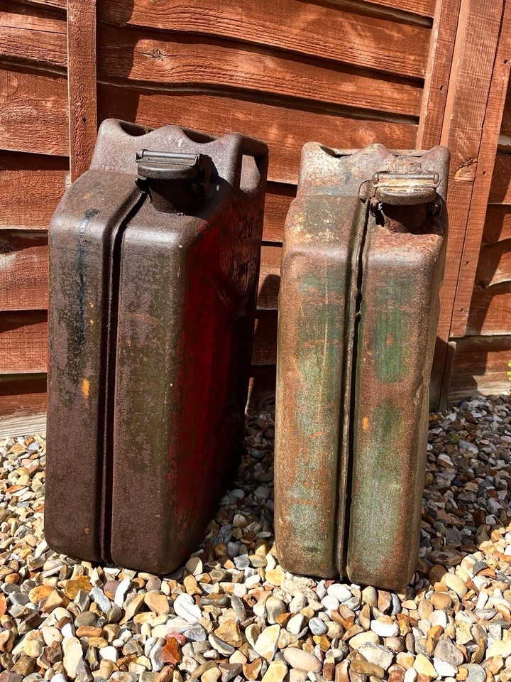 Original War Department MOD 1945 Dated Jerrycans Petrol Oil ...