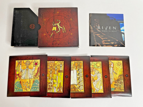 Riven (Sequel to Myst) - Mac & PC 5 Disc CD-ROM 1997 Game w/ Manual ...