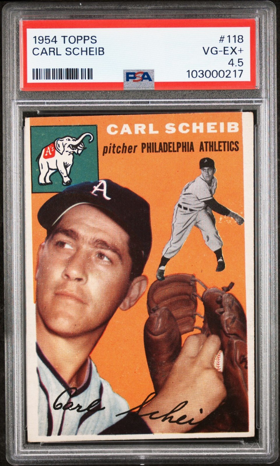 1954 TOPPS 118 CARL SCHEIB PSA 4.5 | eBay