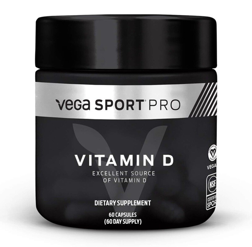 Vega Sport Pro Vitamin D Supplement Gluten Free Vegan 60 Capsules ...