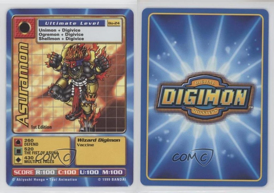 1999 Digimon - Digital Monsters 1st Edition Asuramon #BO-24 0c6 | eBay
