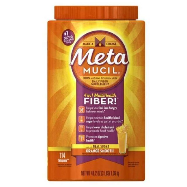 Metamucil 4 in 1 Multi Health Fiber 48.2oz Supplement Orange Smooth ...