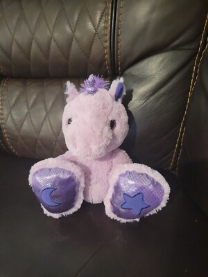 Aurora Plush Unicorn Taddle Toes Skywriter 10" Purple Sun Moon Stuffed ...