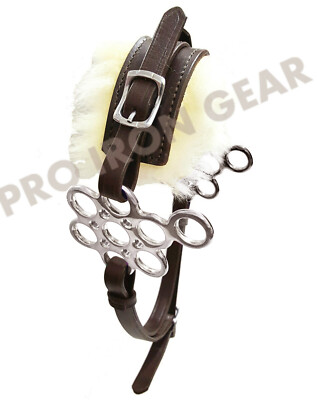 Hackamore Bitless Horse Bit English Western Adjustable Leather (BROWN ...