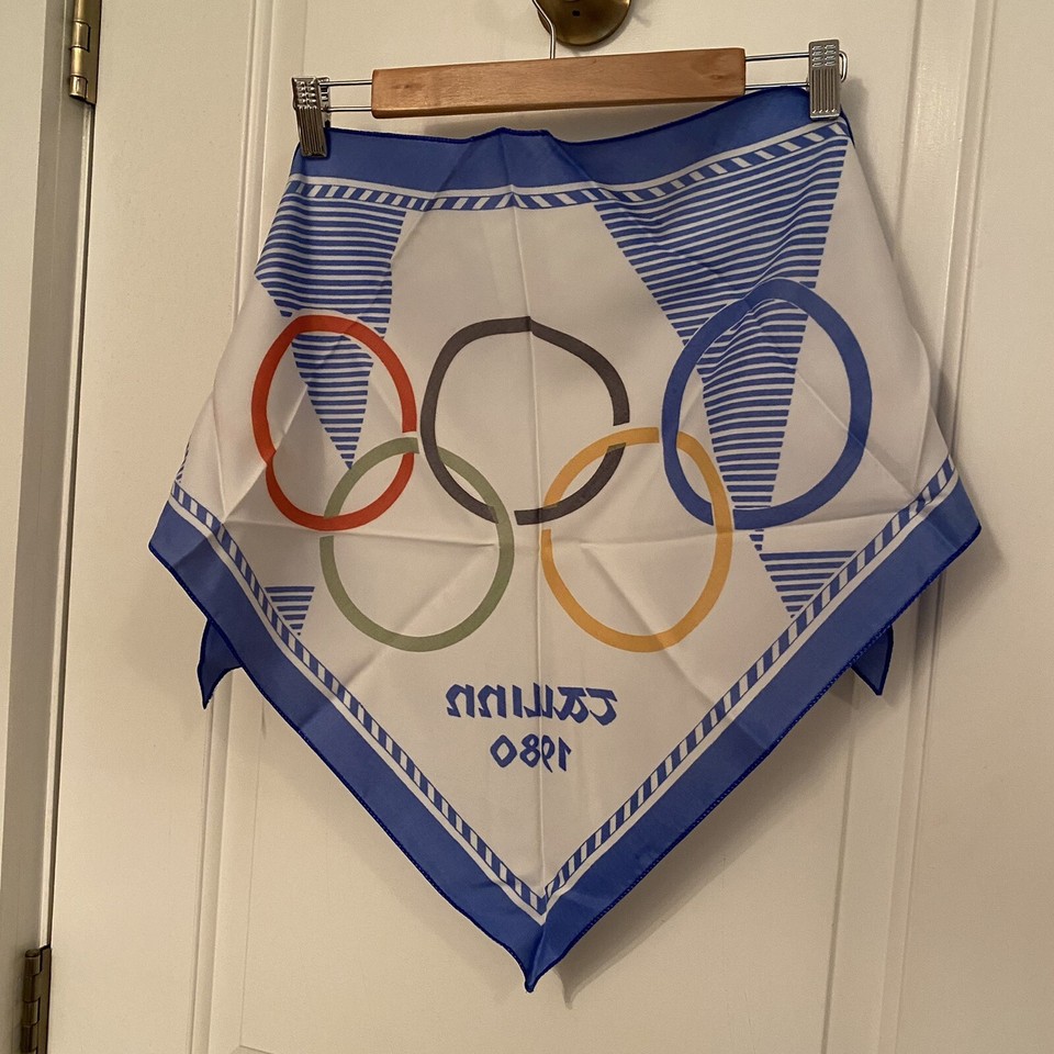Soviet 1980 Olympic Scarf - Estonia - Tallinn - Triangle Shape 5 ...