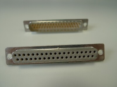 37 Way D-type D sub Male Female Connectors Gold plated Pins Solder ...