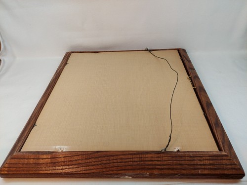 Warren Boucher New England Covered Bridges on Burlap in Oak Wood Frame ...