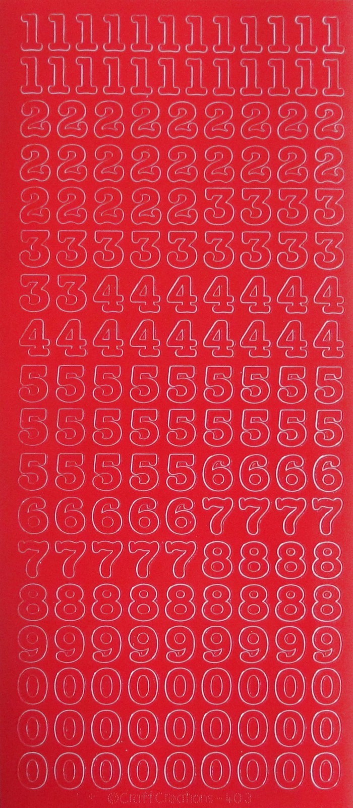 10mm (1cm) NUMBERS Type 2 PEEL OFF STICKERS 0 - 9 Number Cardmaking | eBay