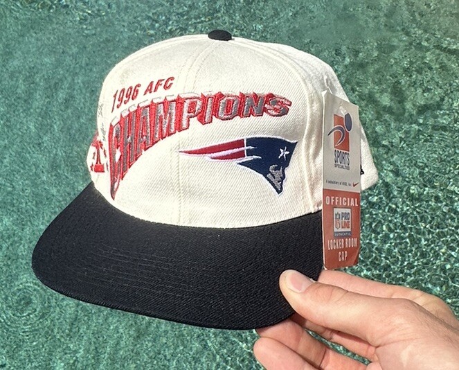 1996 Patriots AFC Champions Sports Specialties Shadow Proline SnapBack ...
