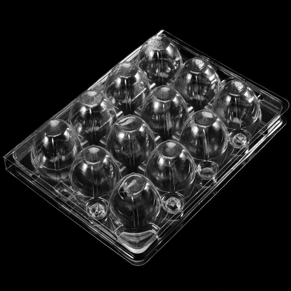 MANCHAP 150 Pack 12 Grids Plastic Quail Egg Carton Bulk, Clear Holders ...