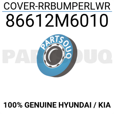86612M6010 Genuine Hyundai / KIA COVER-RRBUMPERLWR | eBay