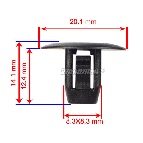 50 Fender Apron Grommet Nut Clip Tapping Screw 5mm 90682-SEA-003 For ...