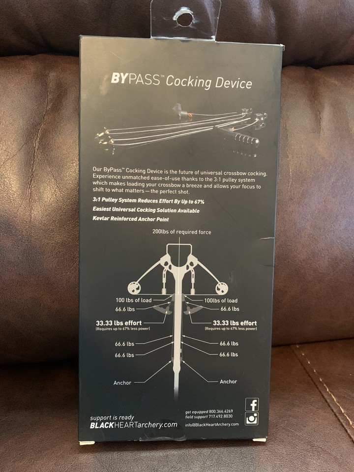 Bypass Black Heart 3:1 Pulley System Crossbow Universal Hunting | eBay
