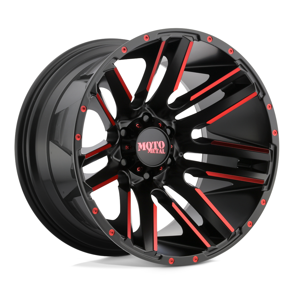 Moto Metal MO978 RAZOR 20x10 8x6.5 -24mm Satin Black/Red ...
