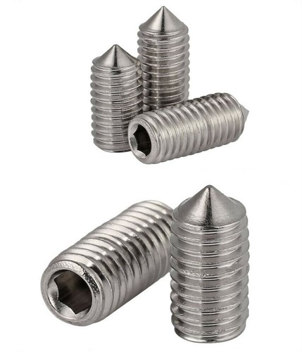 M3 M4 M5 M6 M8 M10 M12 304 stainless steel Pointed set screw Cone tip ...