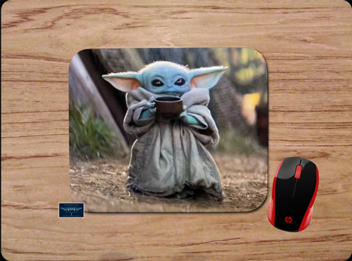 BABY YODA CUP DESK MAT MOUSE PAD HOME OFFICE GIFT STAR WARS MANDALORIAN ...