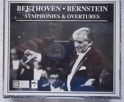 BEETHOVEN BERNSTEIN SYMPHONIES & OVERTURES 3 DISC BOX SET HERITAGE ...
