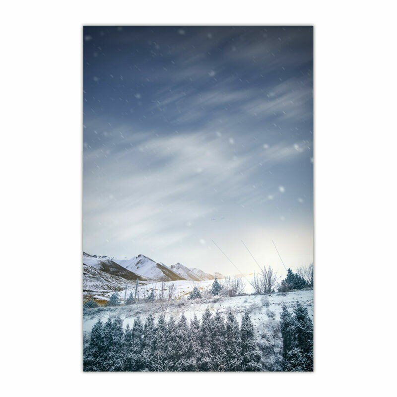 Winter Snow Scene Sky Canvas Poster Wall Hanging Home Art Painting ...