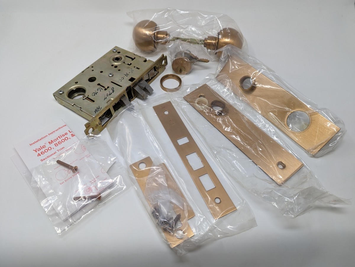 Yale Mortise Lockset Spindle Replacement Glass Knob Set W/Spindle