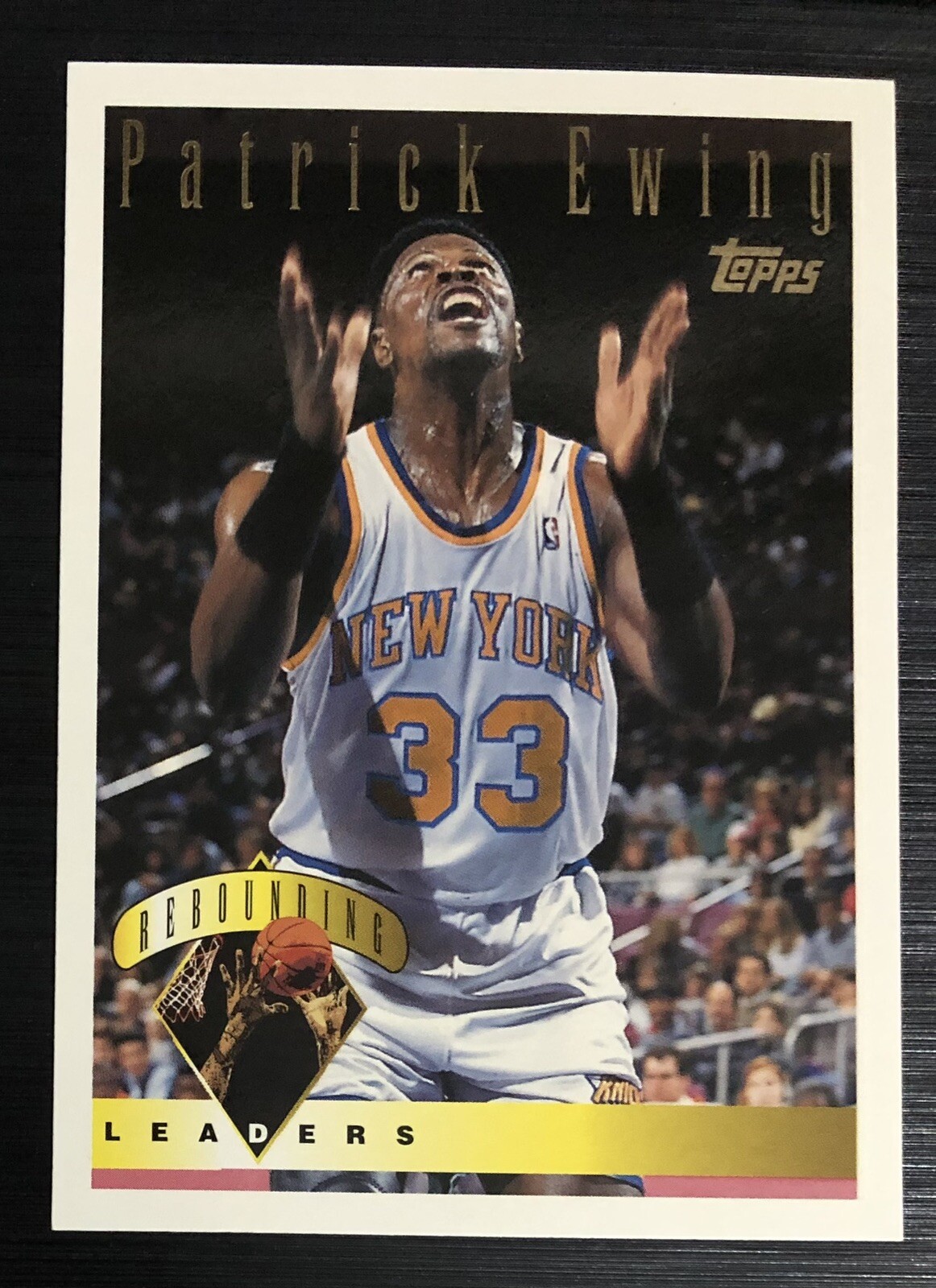 1995-96 Topps Patrick Ewing New York Knicks #14 Rebounding Leaders HOF ...