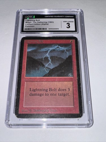 Alpha Lightning Bolt MTG Alpha Magic Limited Edition CGC 3 | eBay