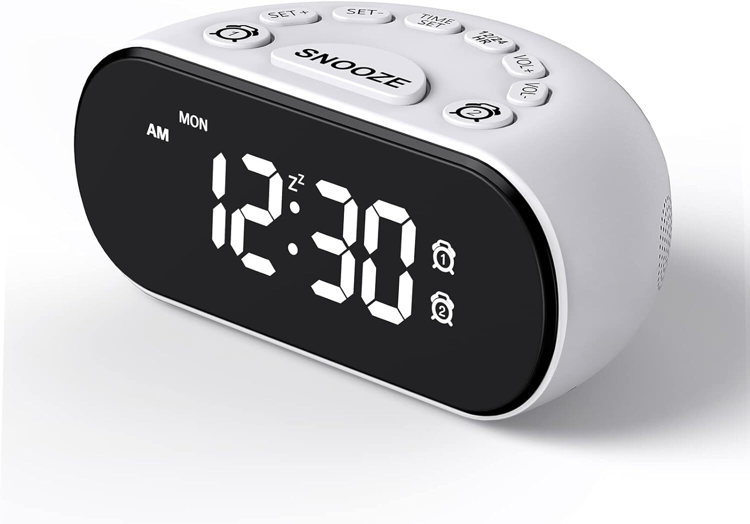 REACHER Weekday/Weekend Alarm Clock for Bedroom - 0-100% Dimmer, Dual ...