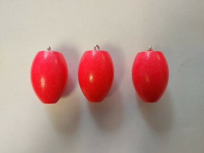 New fully assembled wooden egg bobbers medium pink or orange | eBay