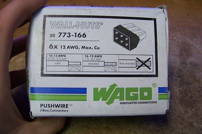 NOS Wago 773-166 Wall-Nuts 6X 12 AWG Max CU (50 pack) | eBay