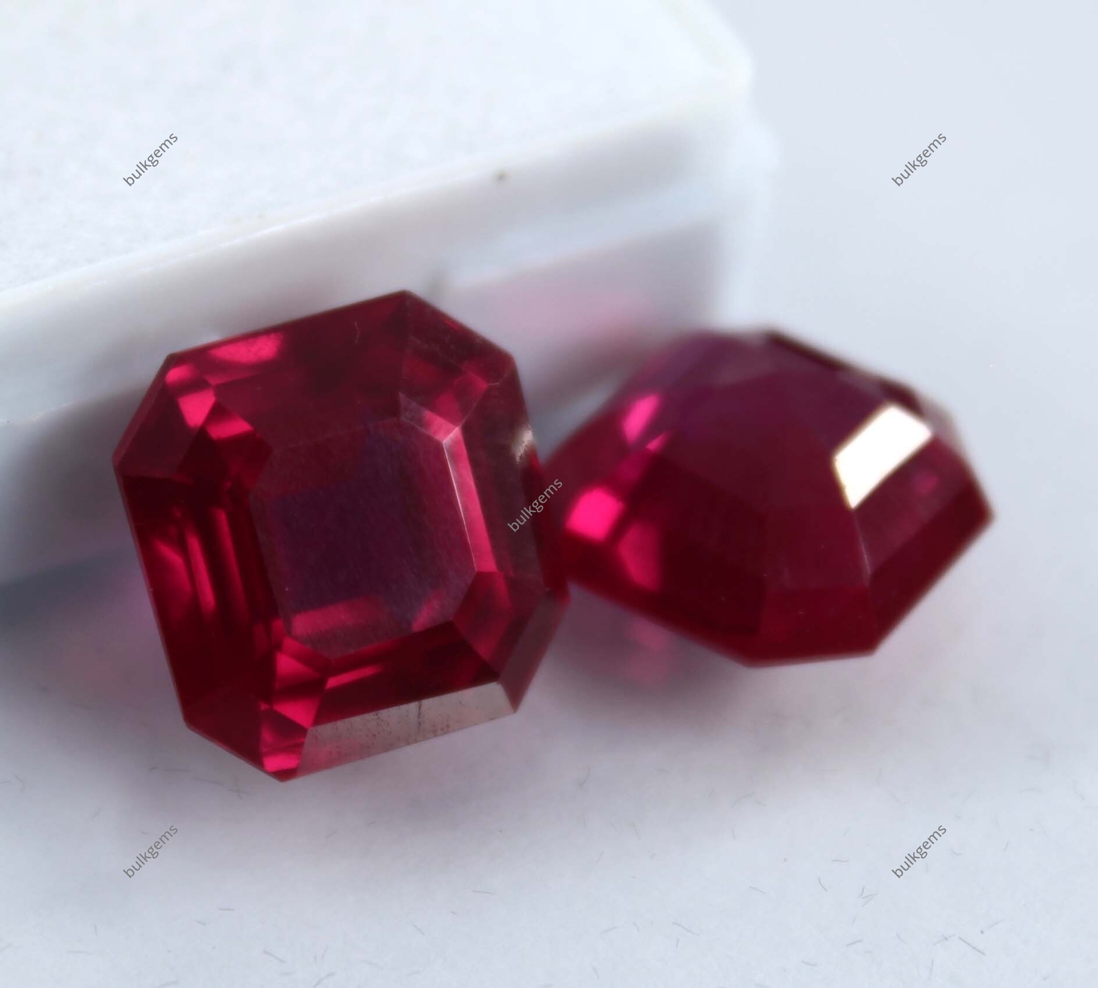 Natural 20 Ct Ruby Red Square Cut CERTIFIED Loose Gemstone AA+ Pair | eBay