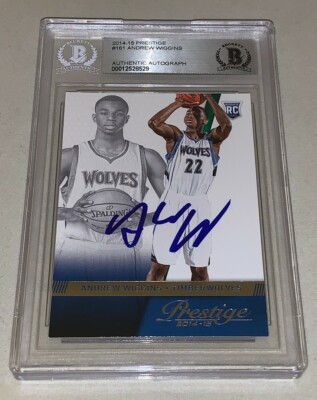 Andrew Wiggins signed 2014-15 Panini Prestige #161 Rookie Card BAS ...