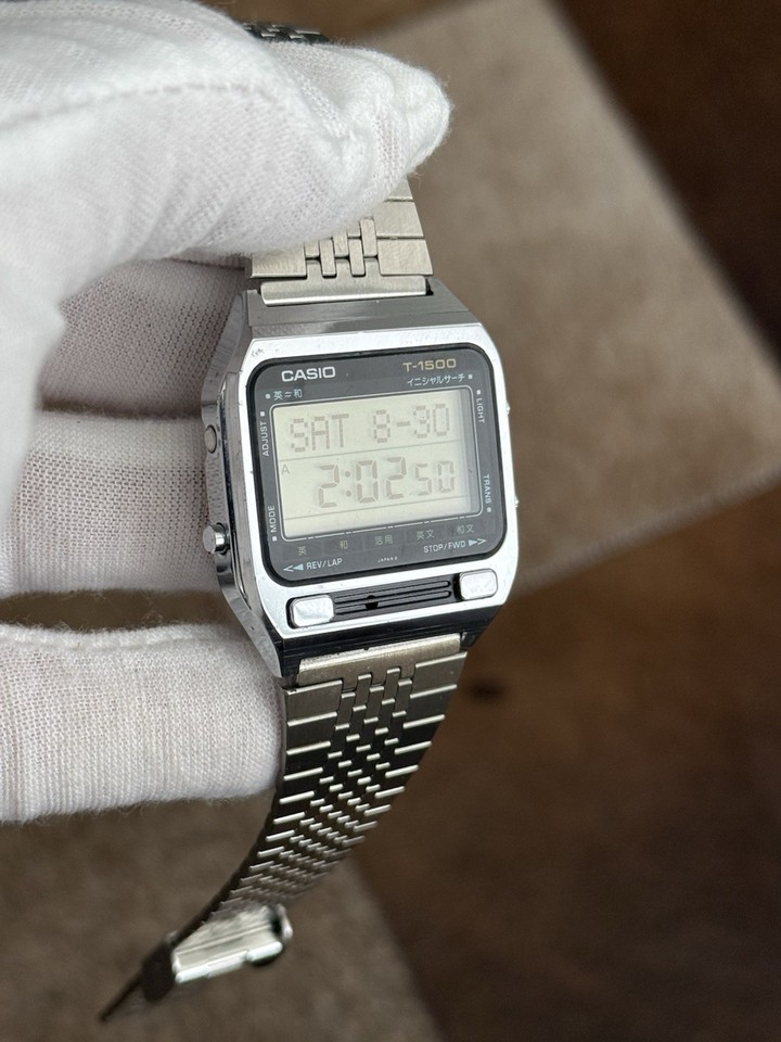 Rare Vintage Casio T-1500 Men’s Digital Dictionary Watch Module 117 JDM ...