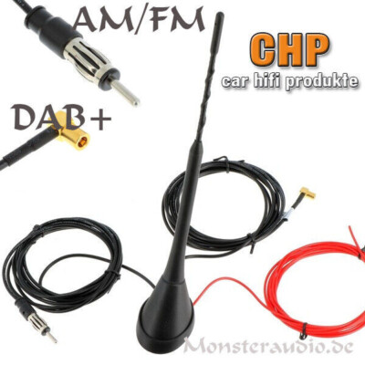 Auto DAB+ UKW Dachantenne 23cm + Verstärker Antenne Stabantenne ...