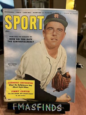 V1 1955 NED GARVER TIGERS July SPORT Magazine NEWSSTAND Baseball | eBay
