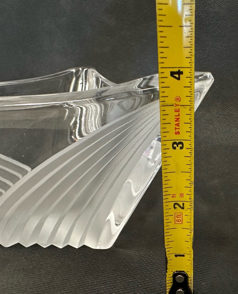Mikasa Glass Triangle Bowl "Curtain Call" Cut Frosted Glass Accents 8 ...