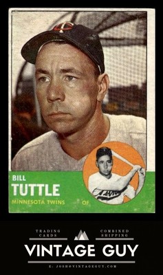 1963 Topps #127 Bill Tuttle Vintage Minnesota Twins Baseball Card | eBay