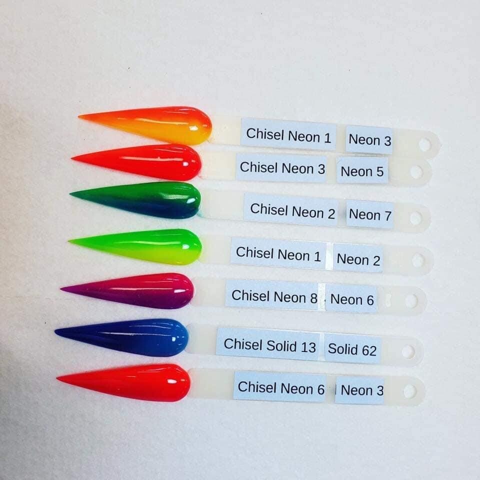 Chisel Nail Art 2 in 1 Acrylic & Dipping Powder 2 Oz - Neon 6 | eBay